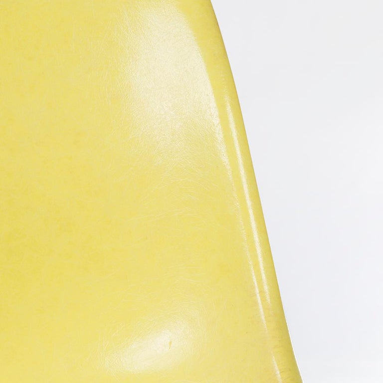 Yellow Herman Miller Eames DSW Dining Side Shell Chair at 1stDibs