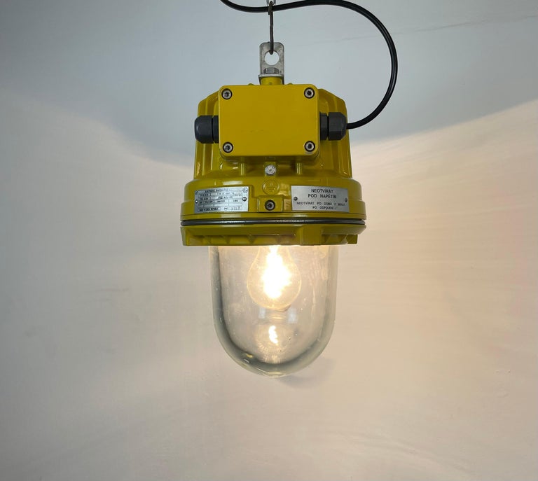 Yellow Industrial Explosion Proof Lamp from Elektrosvit, 1990s For Sale ...