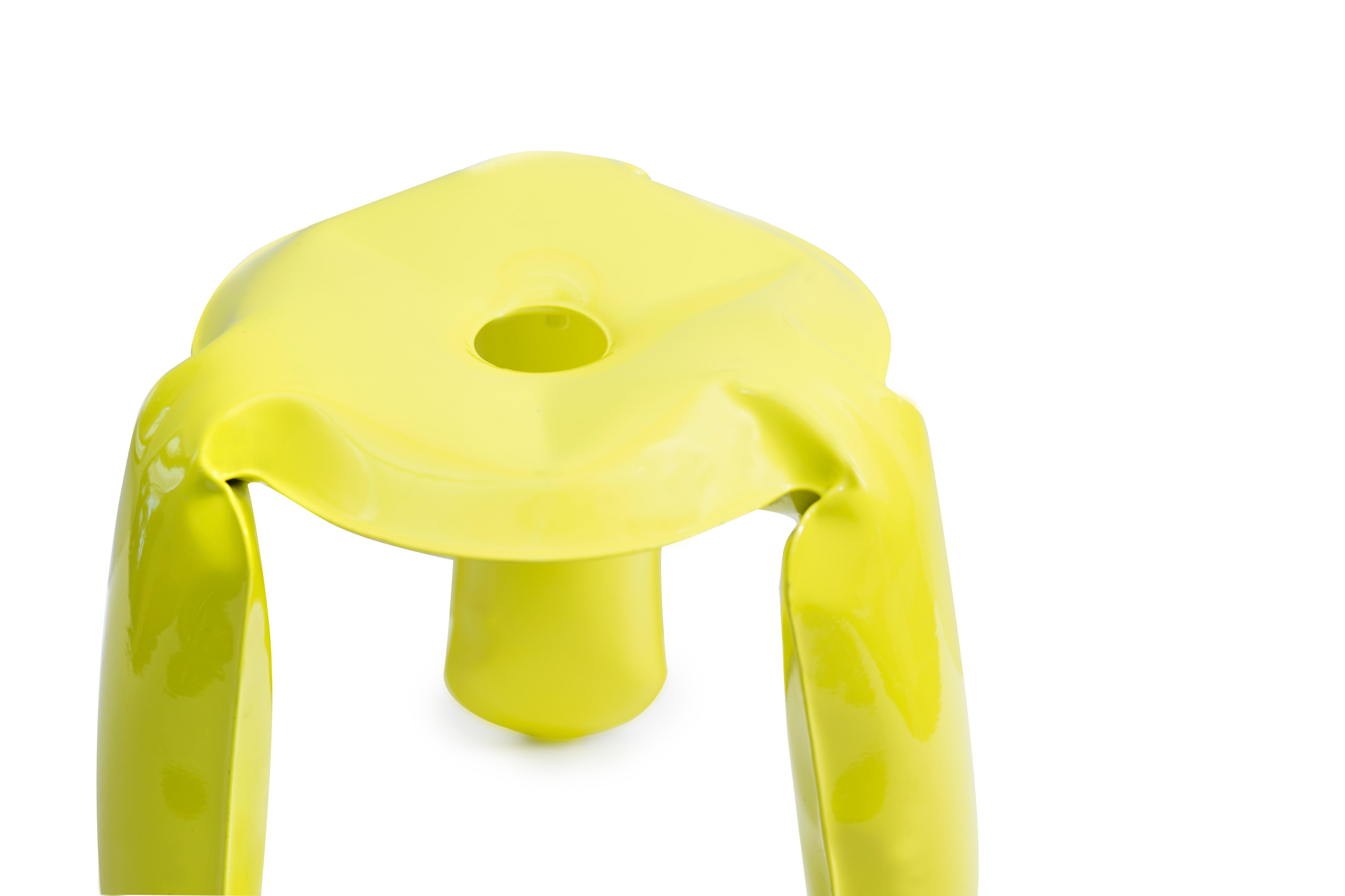 Yellow Mini Plopp Stool by Zieta at 1stDibs | neon yellow stool
