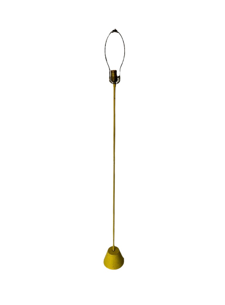 Yellow Minimalist Midcentury Modern Floor Lamp For Sale at 1stDibs