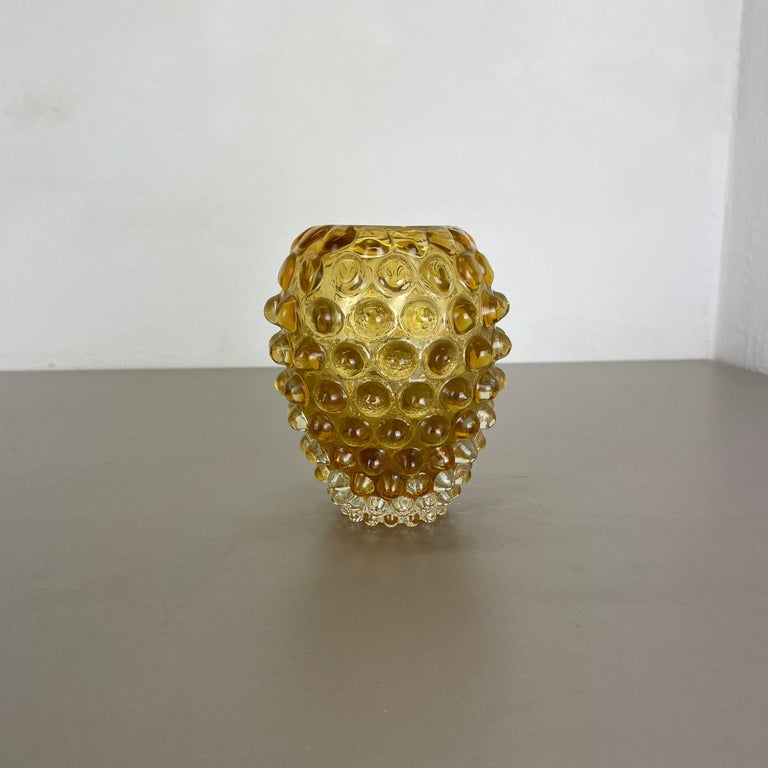 Yellow Murano "LENTI" Glass Vase Element by Ercole Barovier and Toso ...