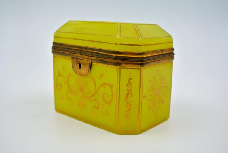 Yellow Opaline Box at 1stDibs
