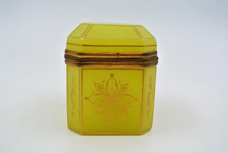 Yellow Opaline Box at 1stDibs