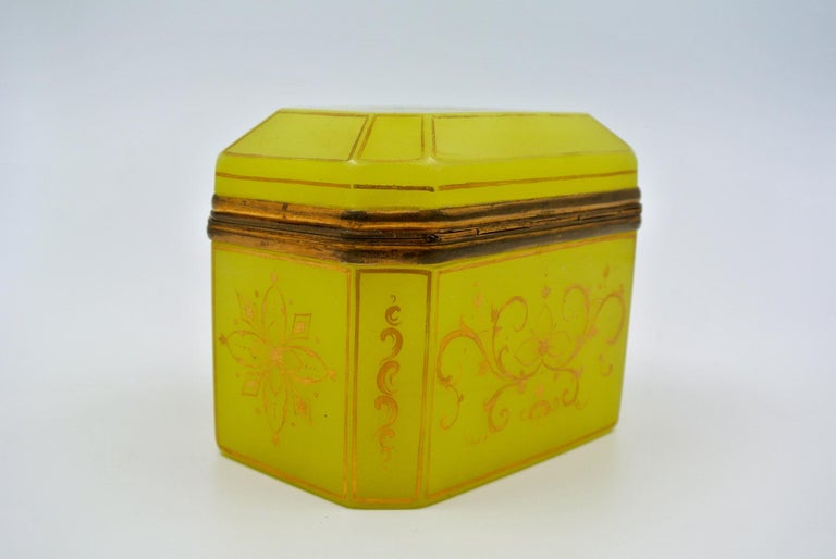 Yellow Opaline Box at 1stDibs