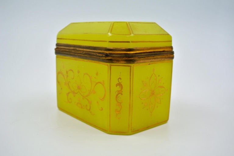 Yellow Opaline Box at 1stDibs