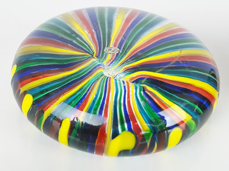 Yellow, Red, Blue, Green, and Teal Murano Glass Paperweights, 1970s ...