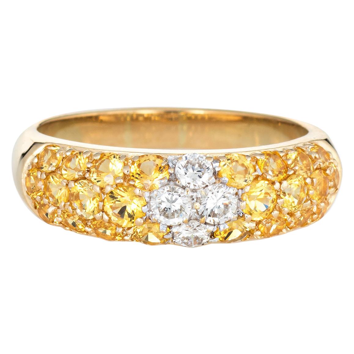 Buttercup Diamond Band Ring Vintage 14 Karat Yellow Gold Estate Fine ...