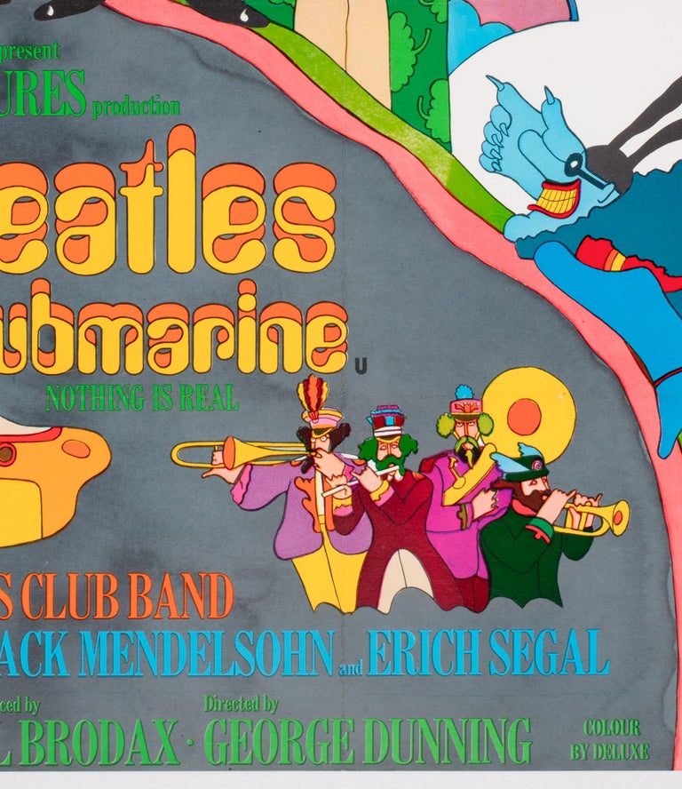 Yellow Submarine 1968 UK Quad Film Movie Poster, Edelmann, The Beatles ...