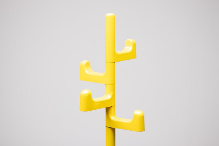 Yellow Towel or Coat Rack by Makio Hasuike at 1stDibs