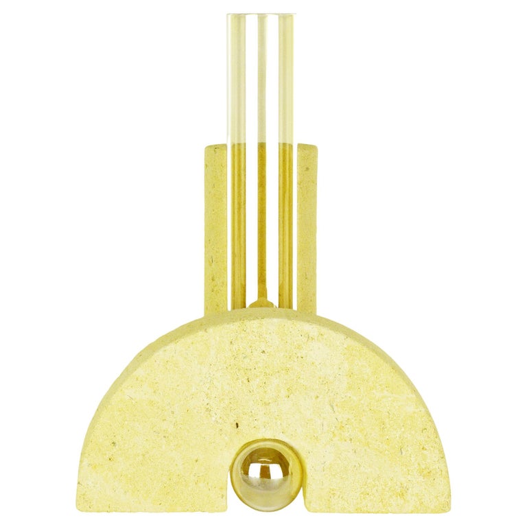 Yellow-Yellow Cochlea della Metamorfosi 1 Soils Edition Vase by Coki Barbieri For Sale at 1stDibs