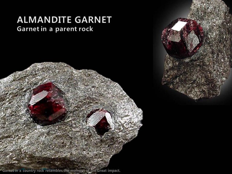 Yemyungji Mineral Collection Almandite Garnet 18 K Gold Great Impact ...