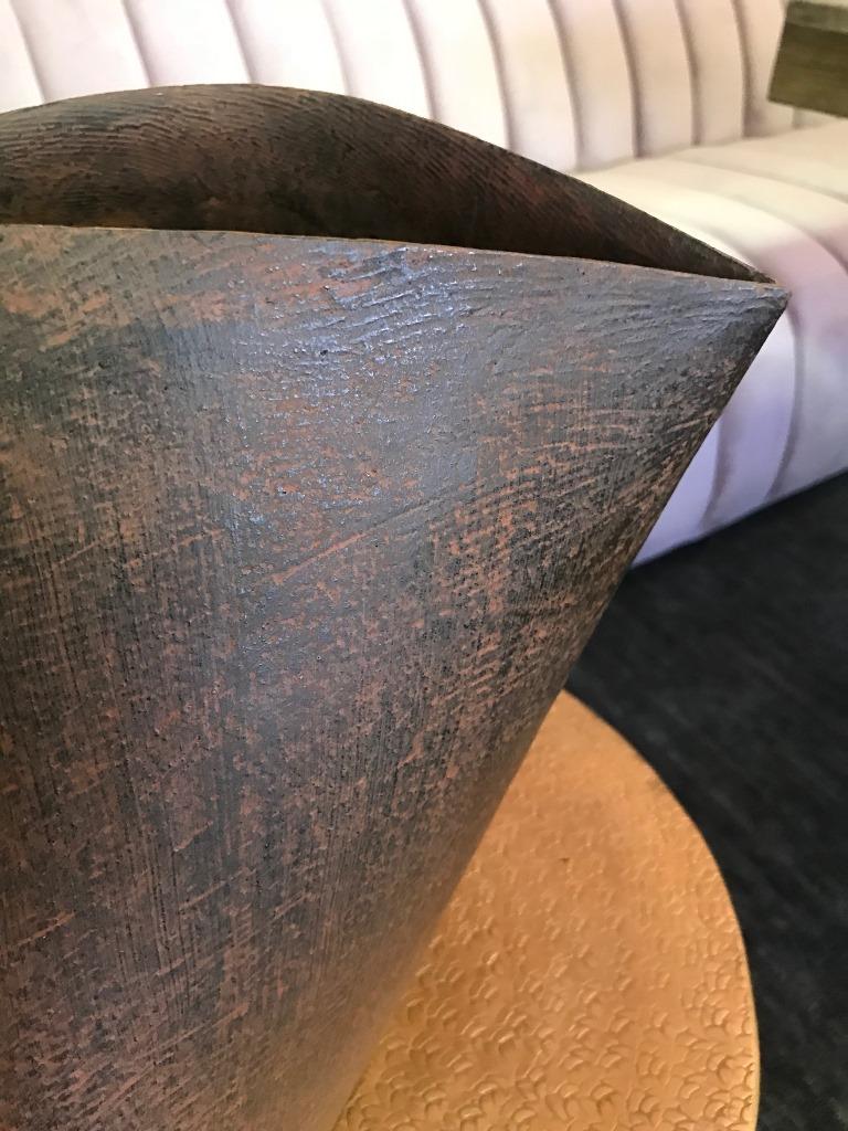 Yeo Byong-Uk Korean Multi-Fired Stoneware Pottery Ceramic Vessel Vase ...