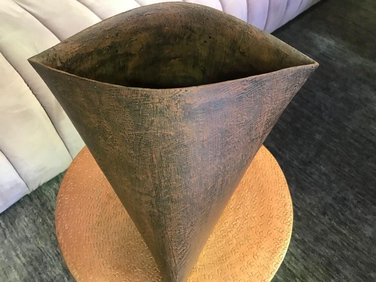 Yeo Byong-Uk Korean Multi-Fired Stoneware Pottery Ceramic Vessel Vase ...