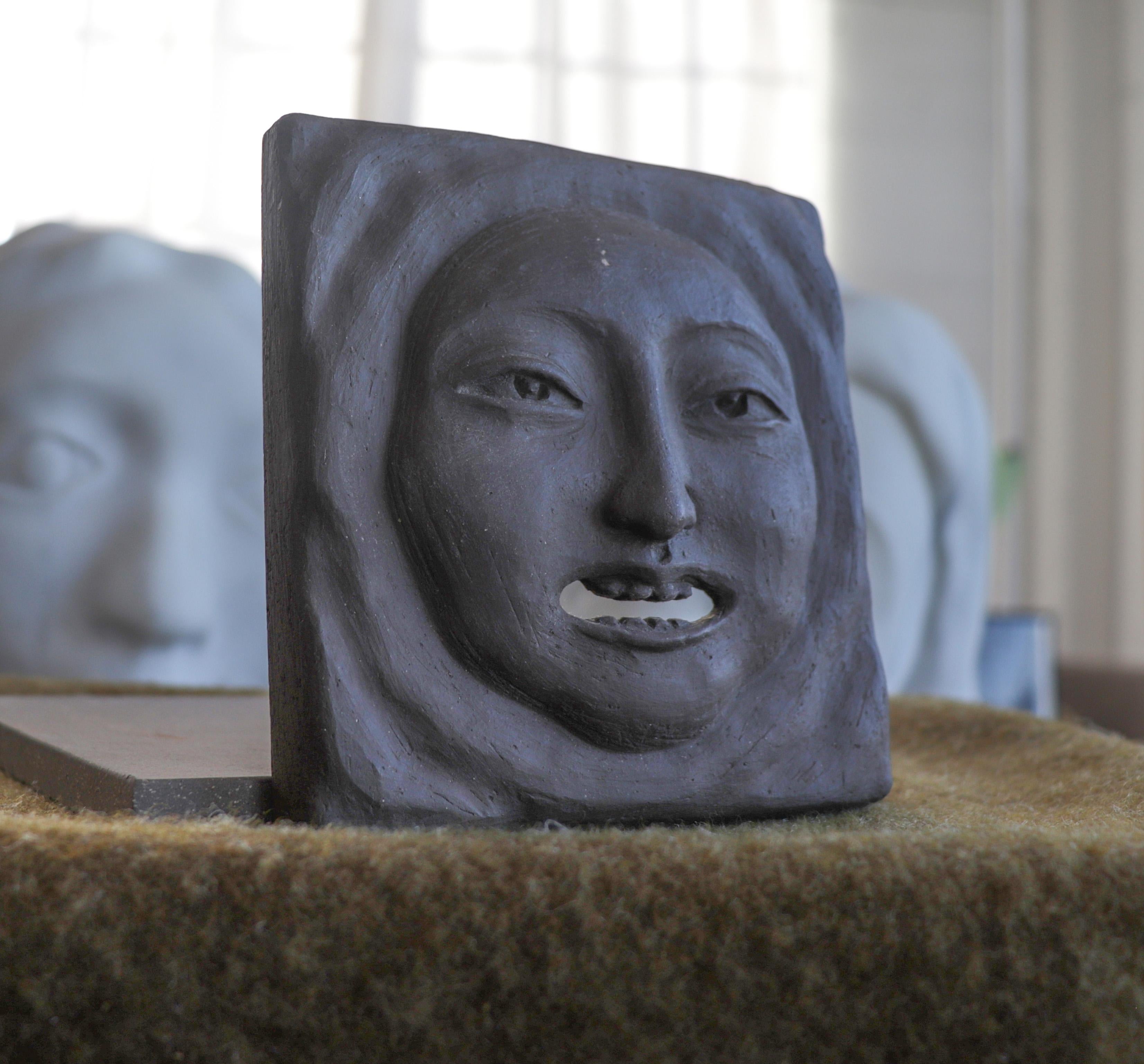 Yeon Koh Warner - Amiable Face Tile 20th Century Sculpture For Sale at ...