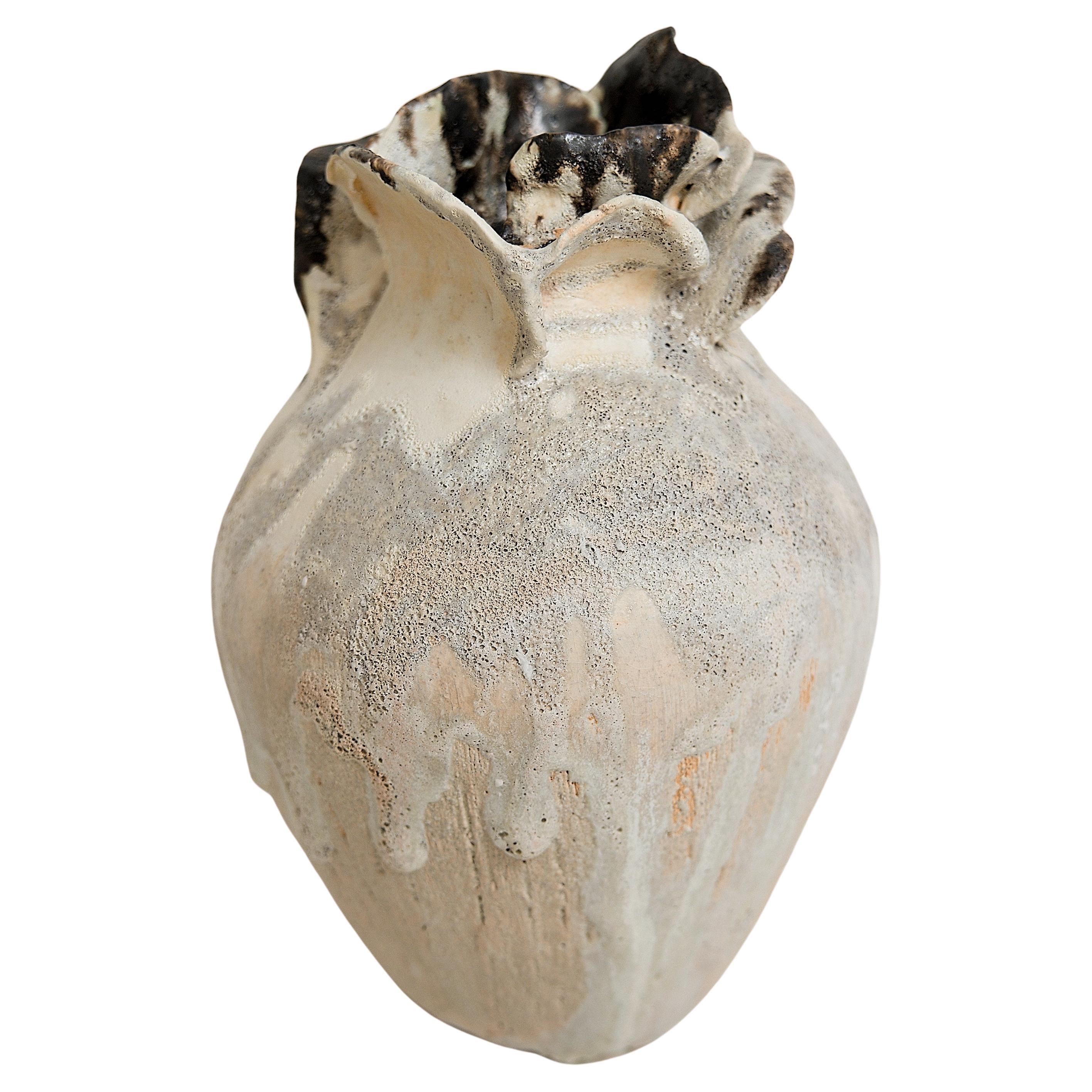 Yeonhwa Vase Bronzed 14" Handmade Vase For Sale at 1stDibs
