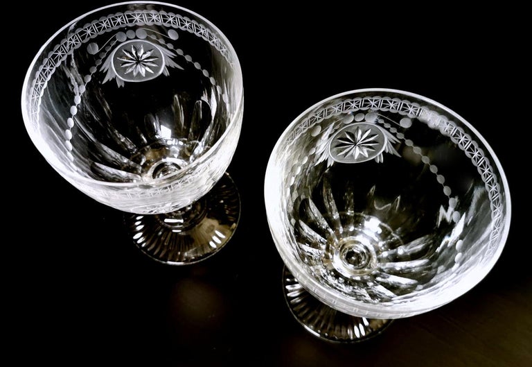 Yeoward William "Crystal Collection" Pair of English Crystal Goblets ...