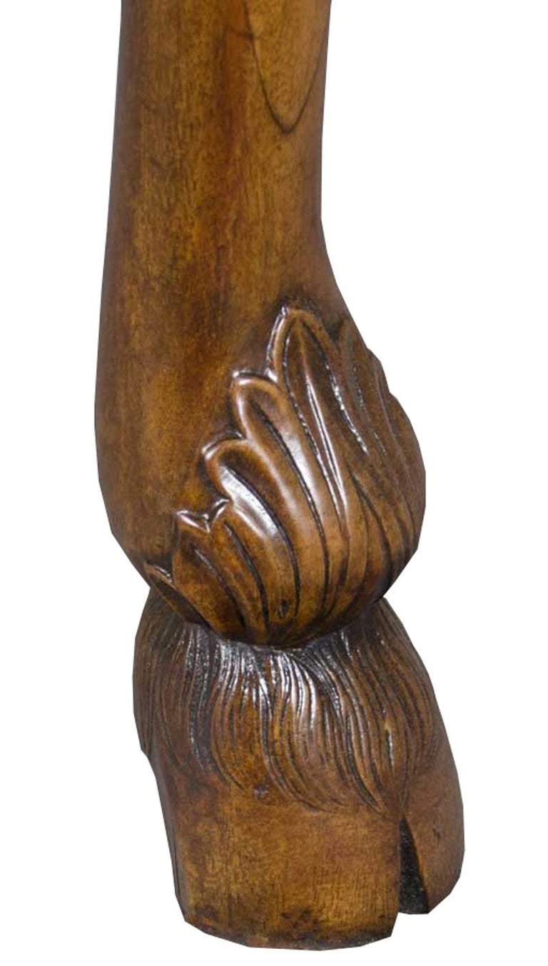 Yew Wood Farm Style Dining Room Table on Horse Hoof Legs For Sale at ...