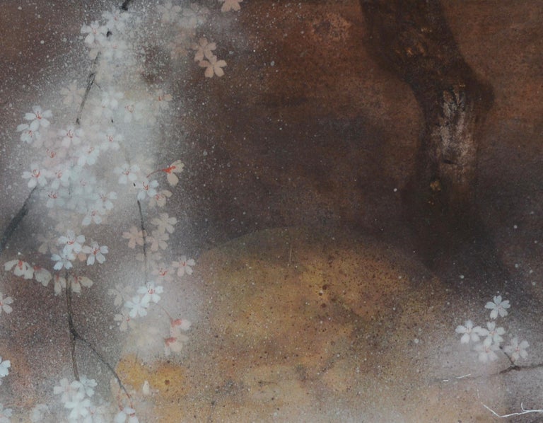 Yiching Chen - Cherry Tree I, Contemporary Nihonga (Japanese Painting ...