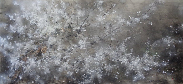 Yiching Chen - Yozakura by CHEN Yiching - Contemporary Nihonga painting ...
