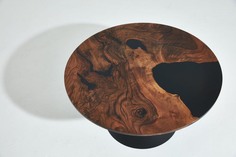Yin and Yang Coffee Table with Cone Base For Sale at 1stDibs