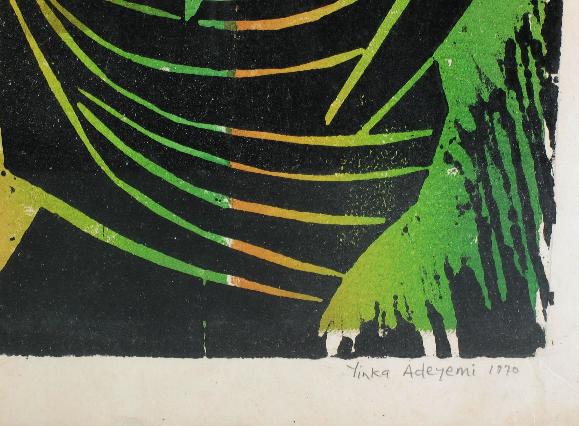 Yinka Adeyemi Fulani Maidens Linocut Tribal Art For Sale at 1stDibs ...