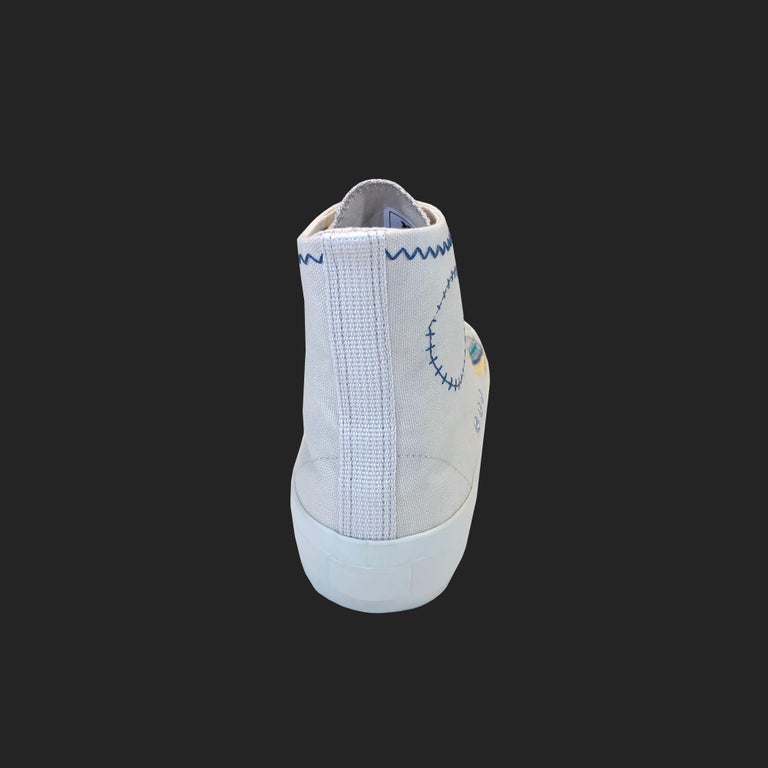 YMC - NEW - High Top Trainers - UK 5 Grey Canvas - Jade Navy Mustard ...