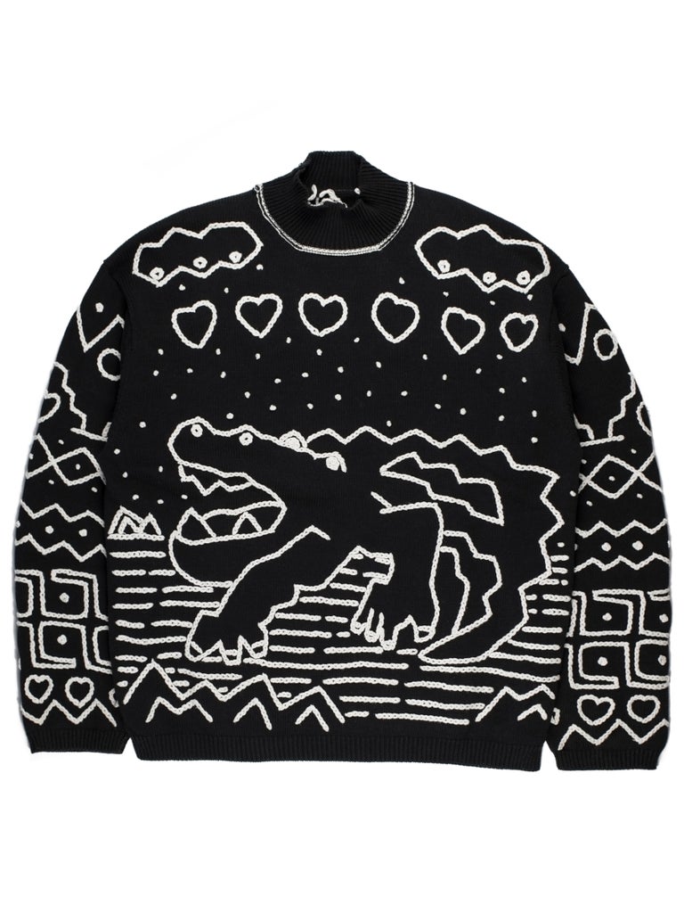Yohji Yamamoto Pour Homme SS1993 Crocodile Sweater at 1stDibs