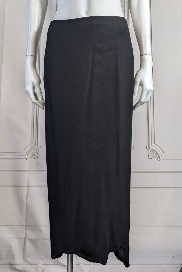 Yohji Yamamoto Ragged Hem Silk Skirt For Sale at 1stDibs