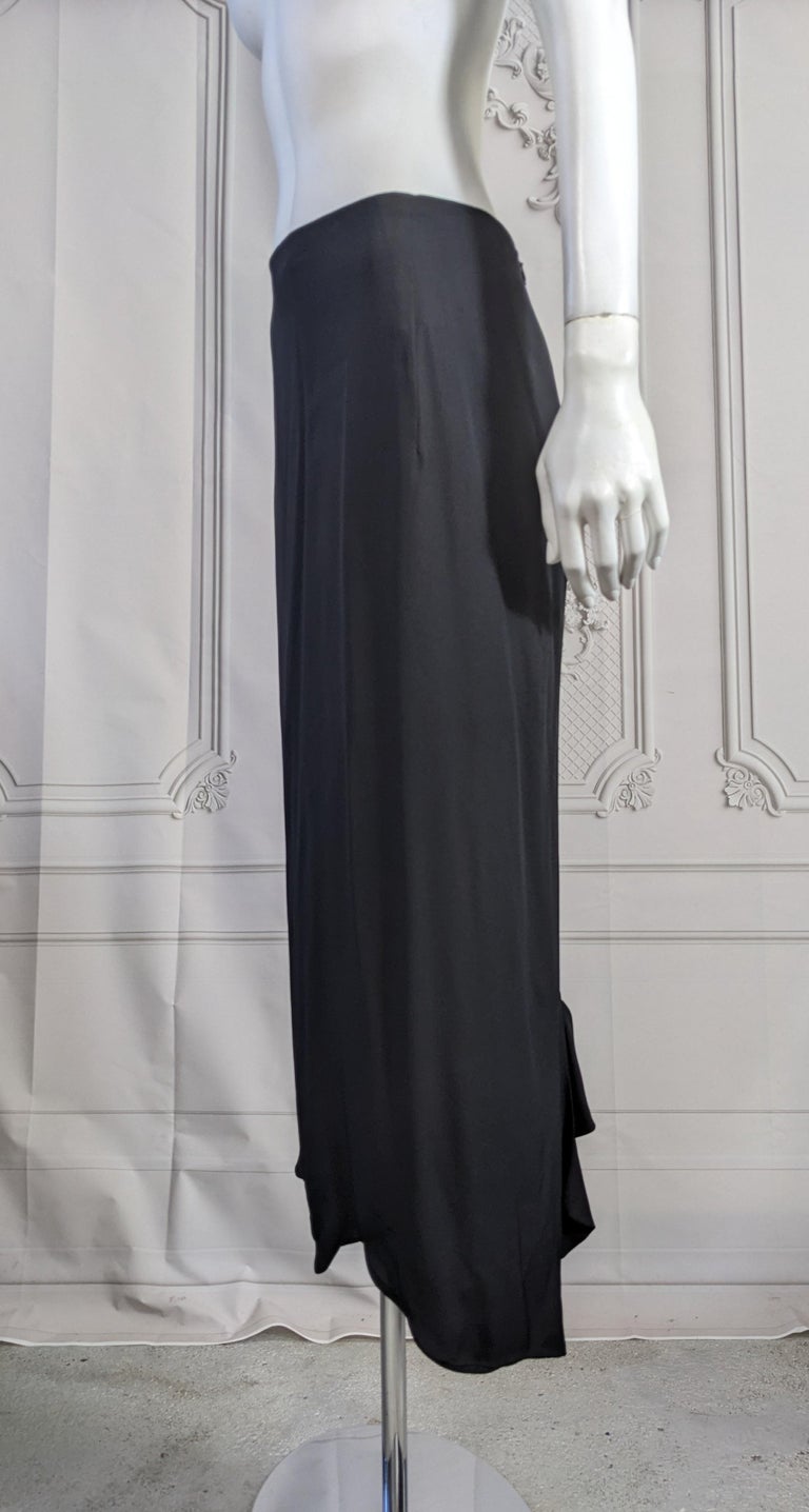 Yohji Yamamoto Ragged Hem Silk Skirt For Sale at 1stDibs