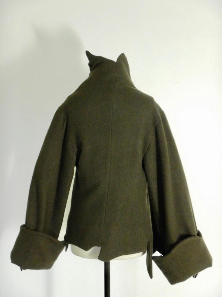 Yohji Yamamoto Vintage Asymmetrical Wool and Cashmere Wrap Coat For ...