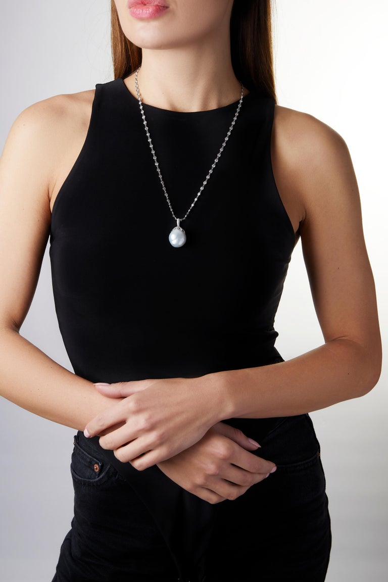 Yoko London Baroque South Sea Pearl and Diamond Pendant in 18 karat ...
