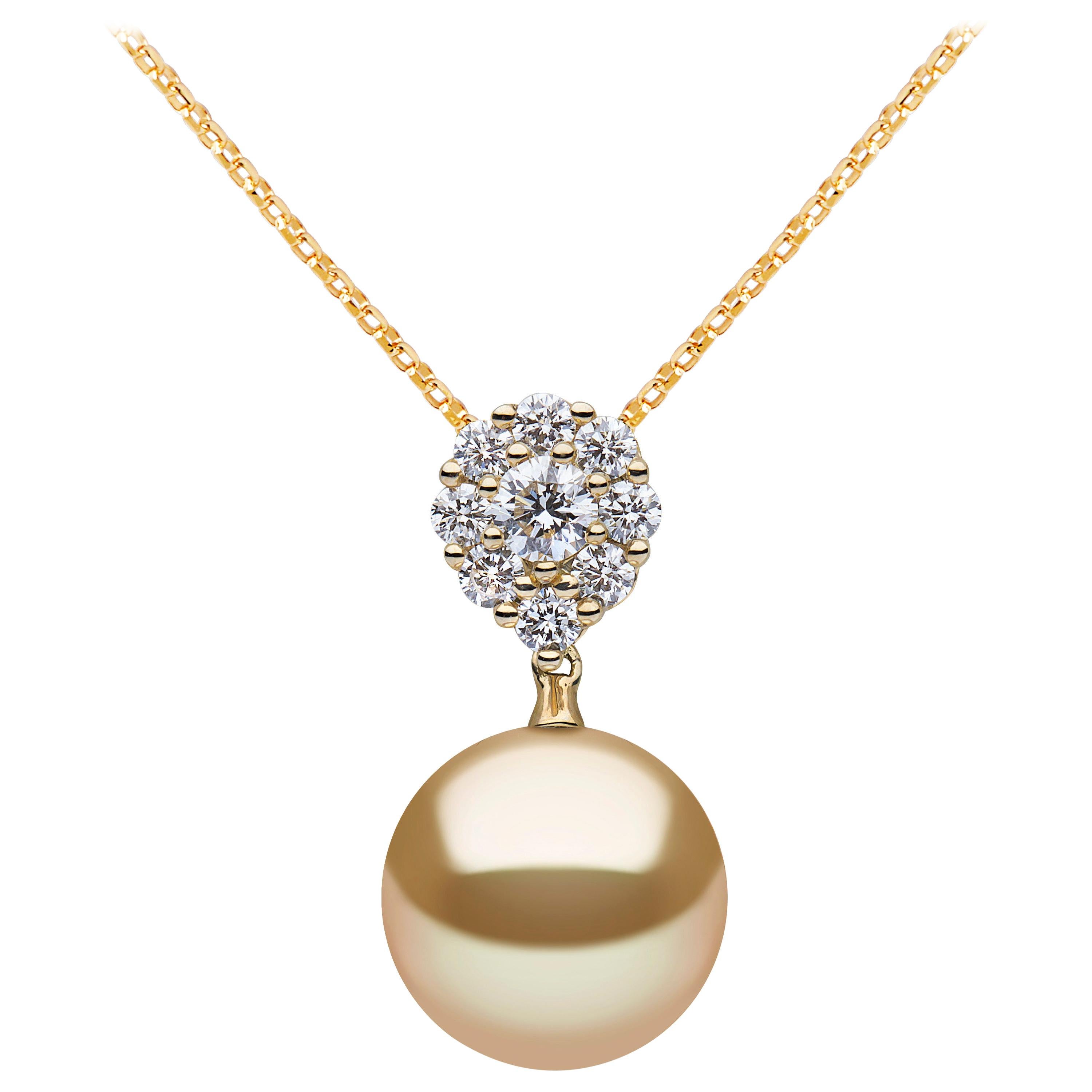 Yoko London Golden South Sea Pearl and Diamond Bangle in 18 Karat ...