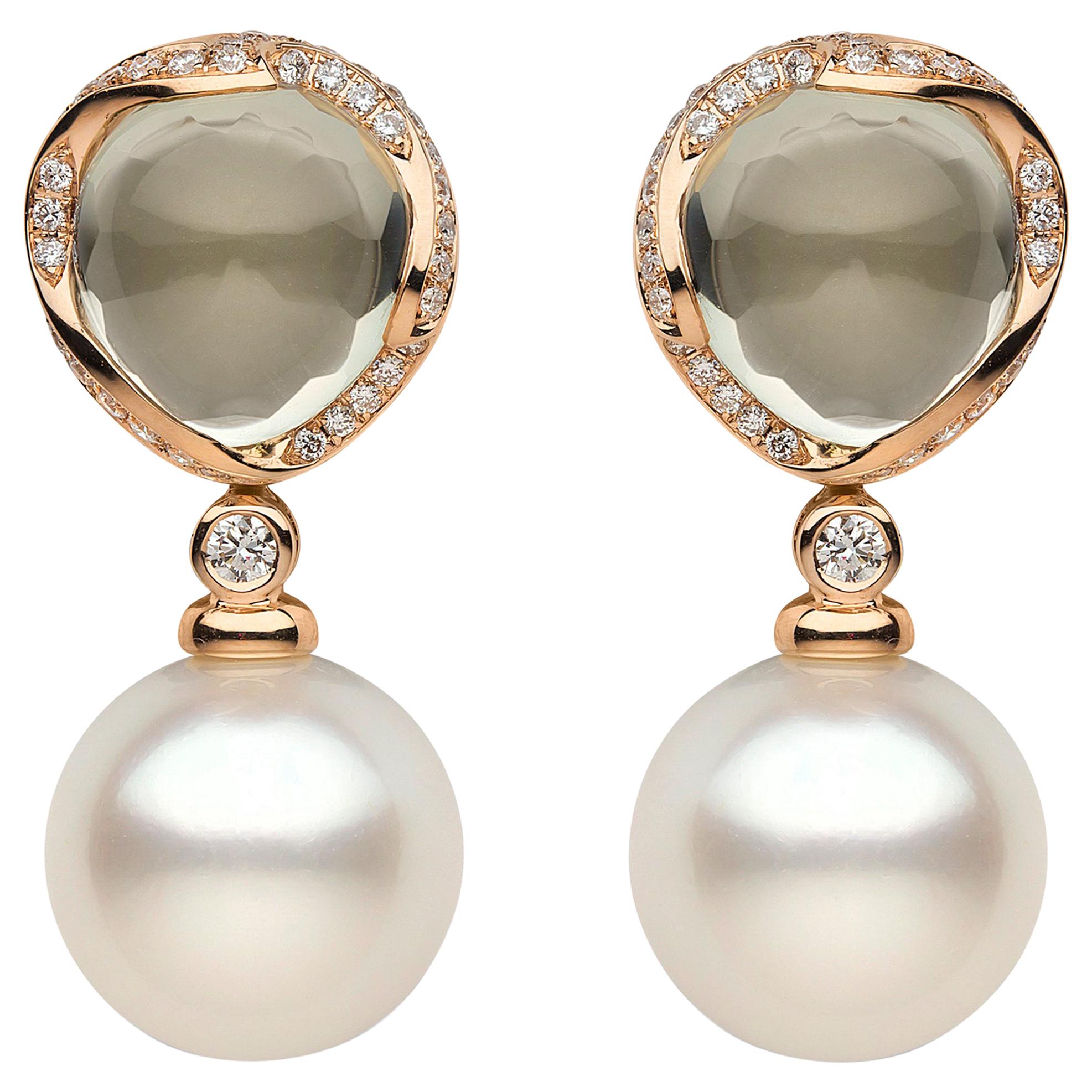 Perlenohrringe Roségold – 6 im Angebot bei 1stDibs