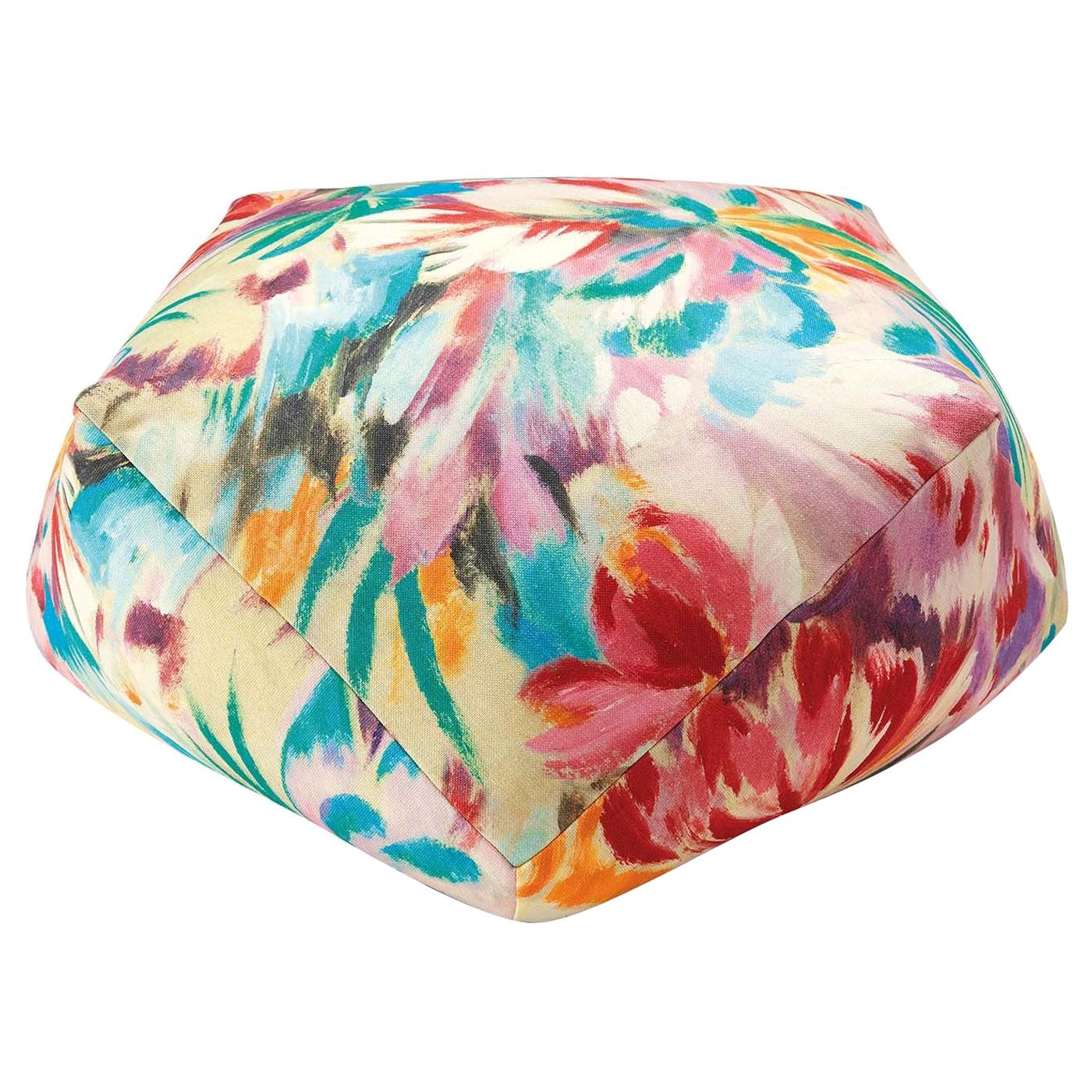 Forsyth Zebra Hide Pouf Ottoman at 1stDibs
