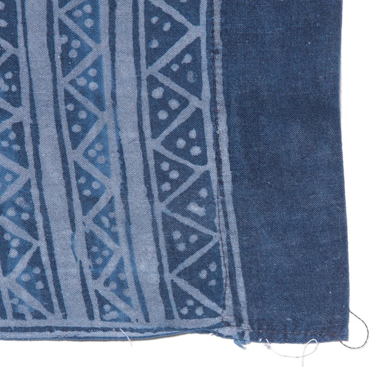 Yoruba Adire Eleko Indigo Textile For Sale at 1stDibs