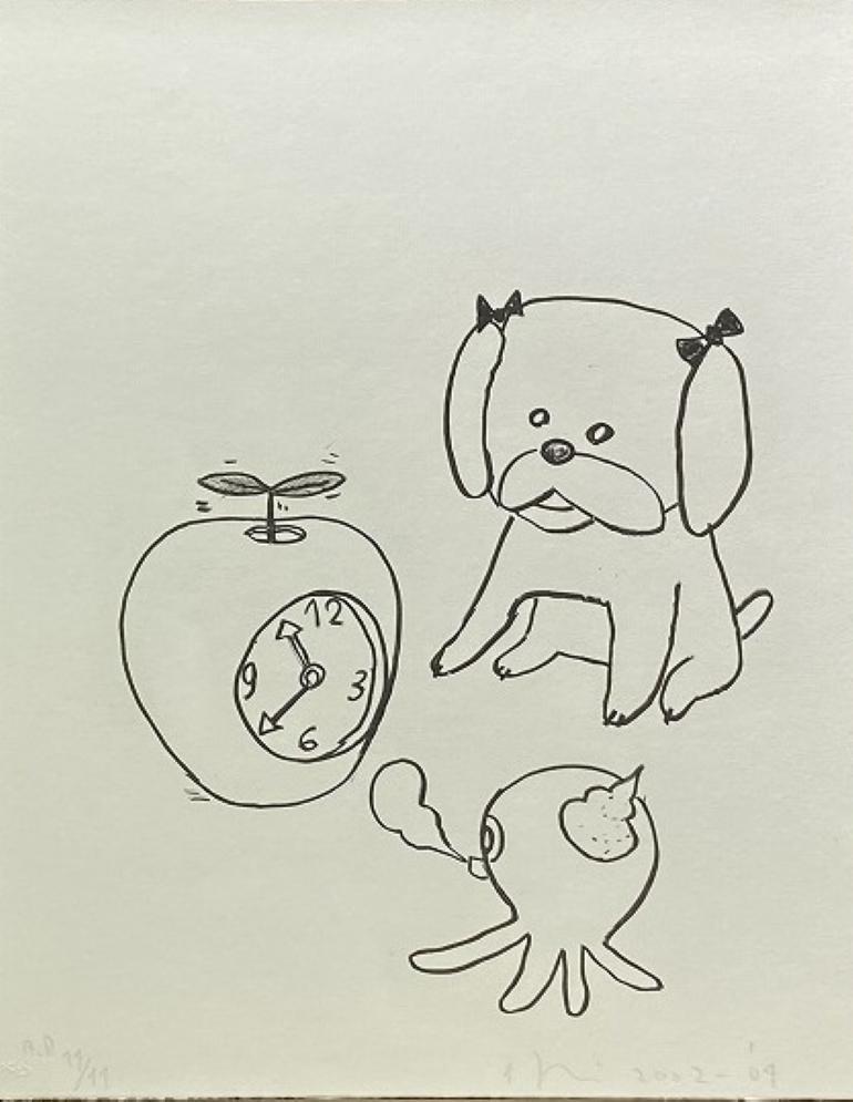 Yoshitomo Nara - Time Goes On Limited Edition of 52 (Color intaglio) by ...