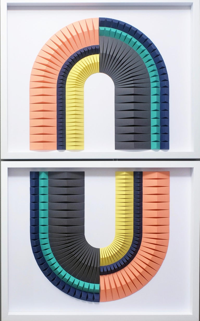 Yossi Ben Abu - BiPolar 1 Dou Geometric Abstract For Sale at 1stDibs