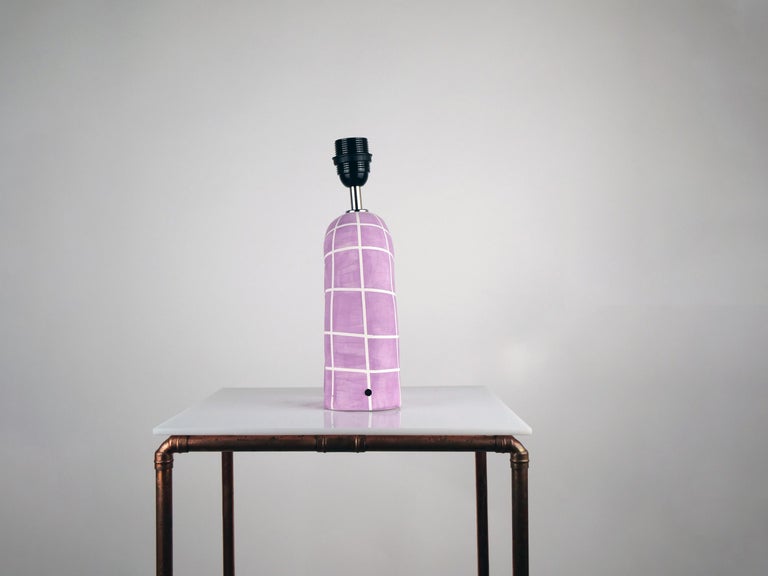 'You' Table Lamp, Wisteria Check 'Matte' For Sale at 1stDibs