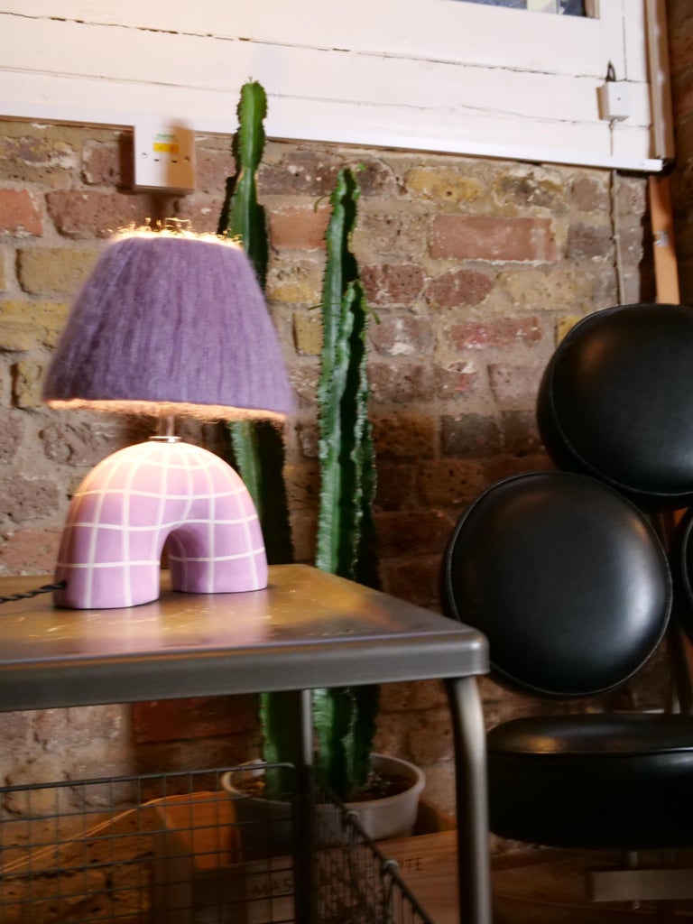 'You' Table Lamp, Wisteria Check 'Matte' For Sale at 1stDibs