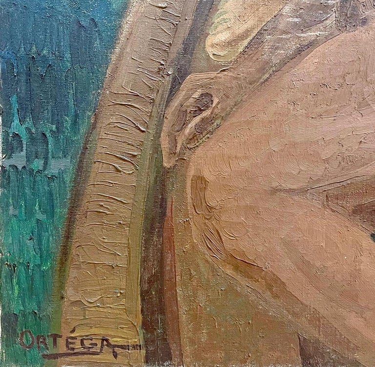 "Youths Bathing in the Bay of Algiers, " Monumental Painting by Ortega ...