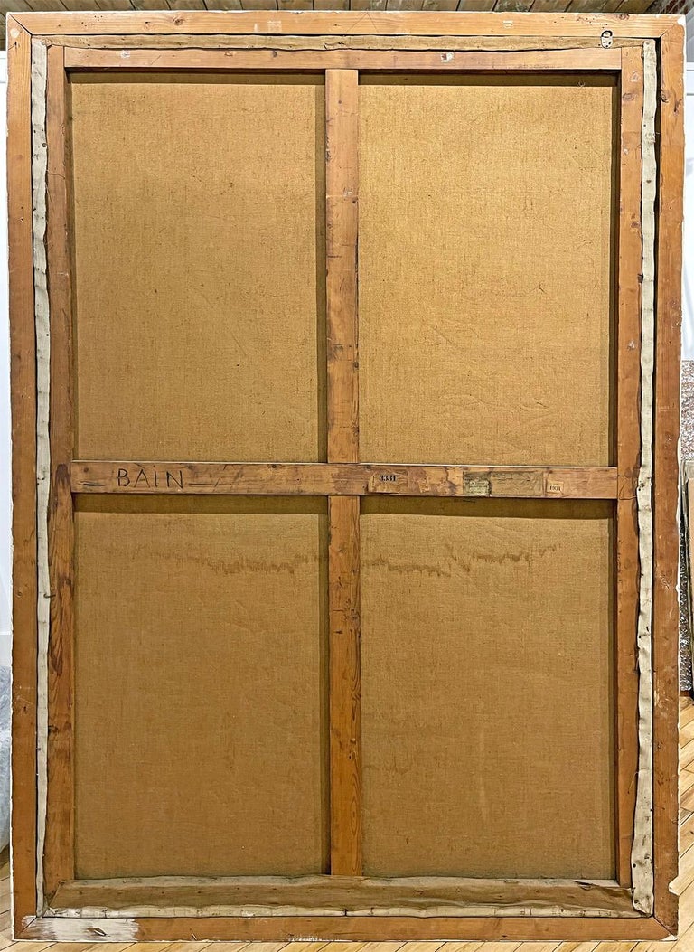 "Youths Bathing in the Bay of Algiers, " Monumental Painting by Ortega ...