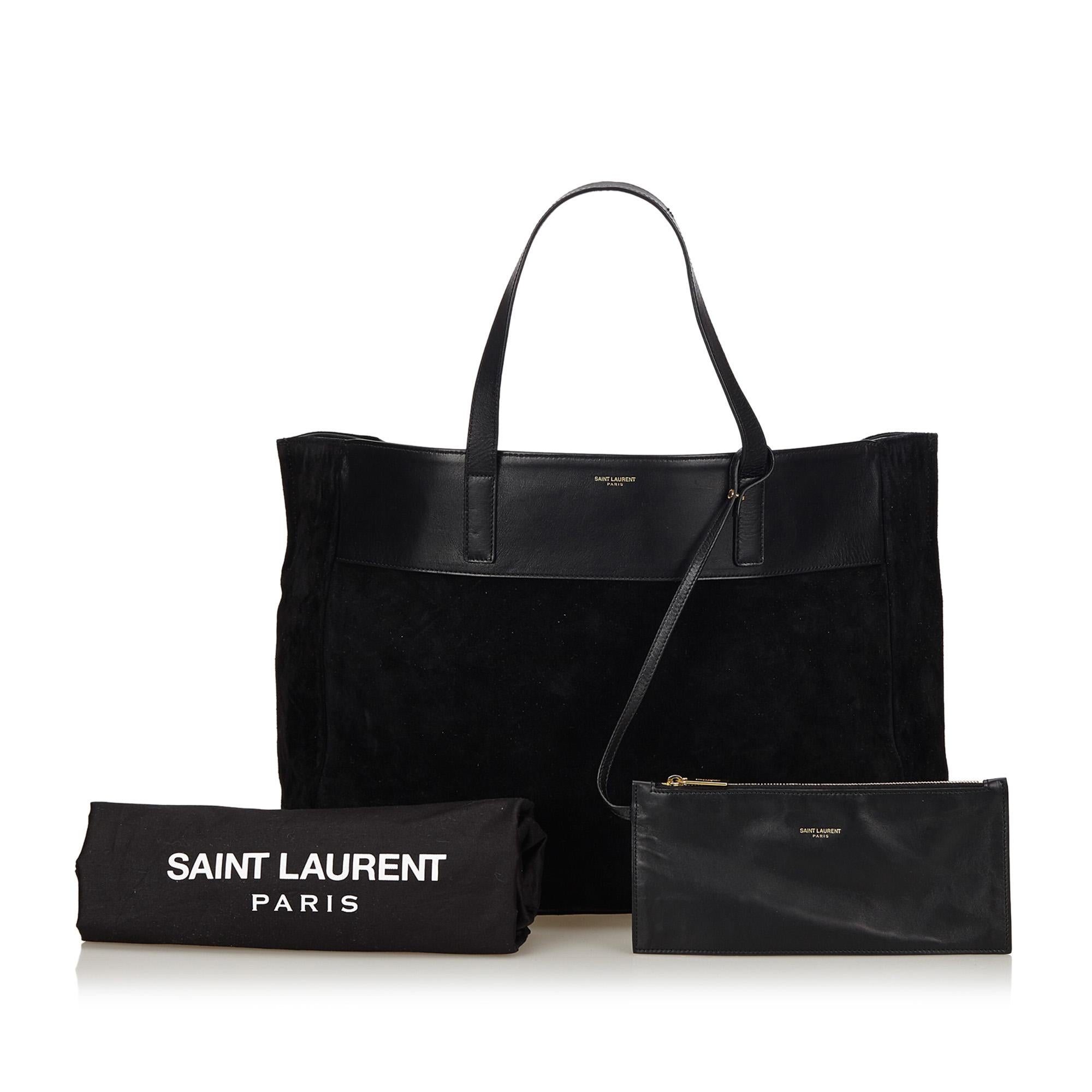 YSL Black Reversible East West Shopping Bag at 1stDibs | saint laurent ...