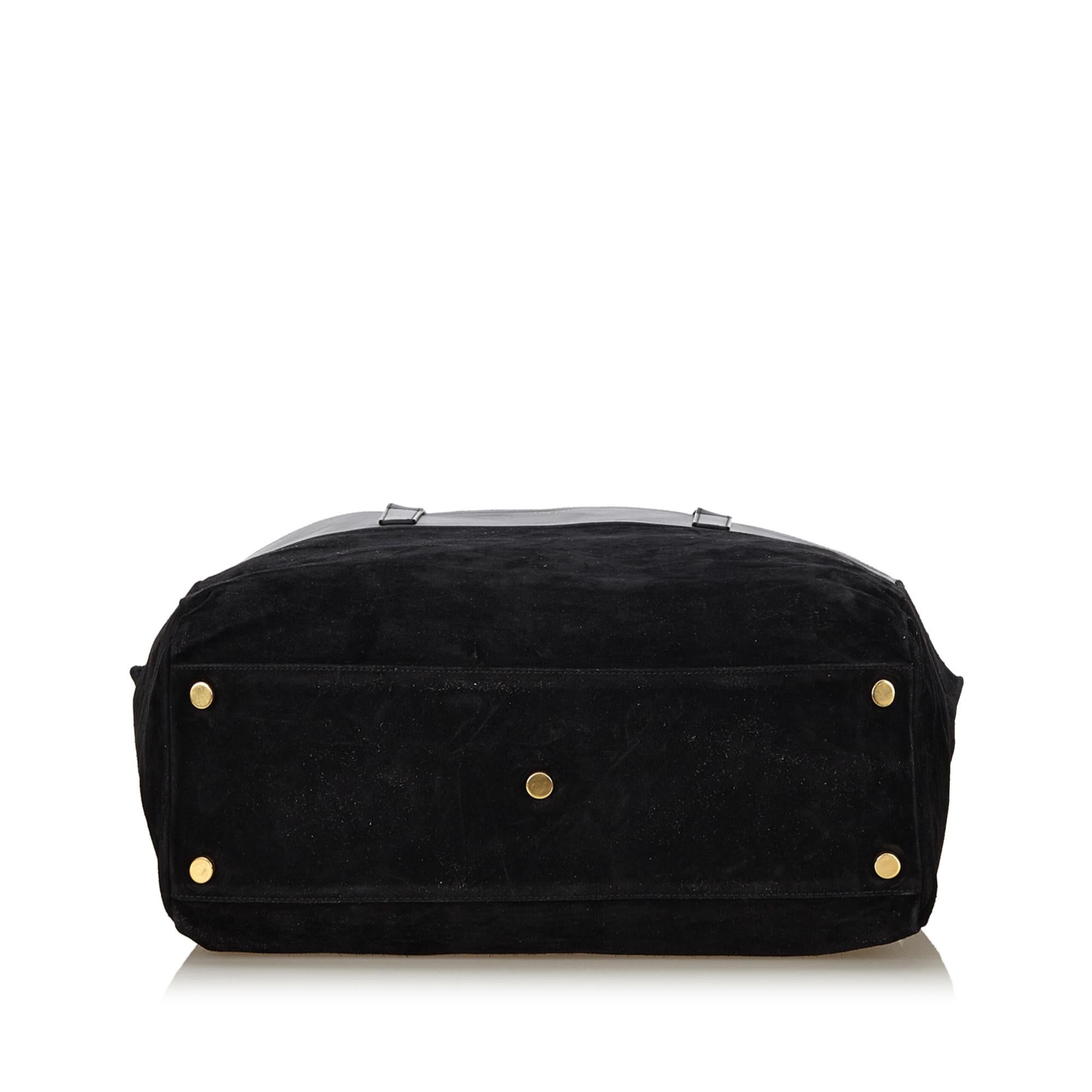 YSL Black Reversible East West Shopping Bag at 1stDibs | saint laurent ...