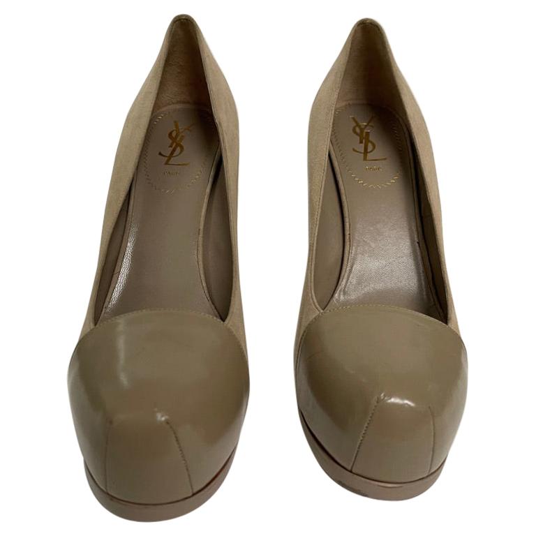YSL cap toe platform For Sale at 1stDibs