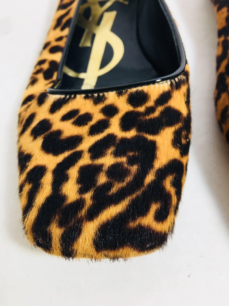 YSL Leopard Flats at 1stDibs