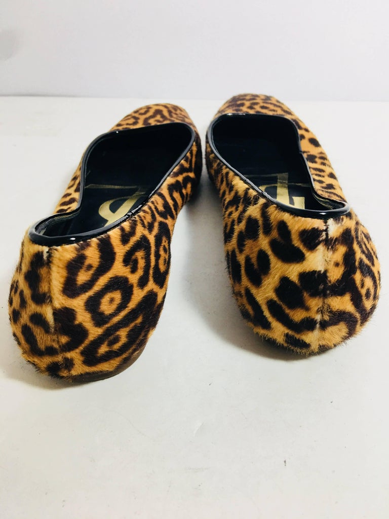 YSL Leopard Flats at 1stDibs | ysl leopard loafers, saint laurent flats