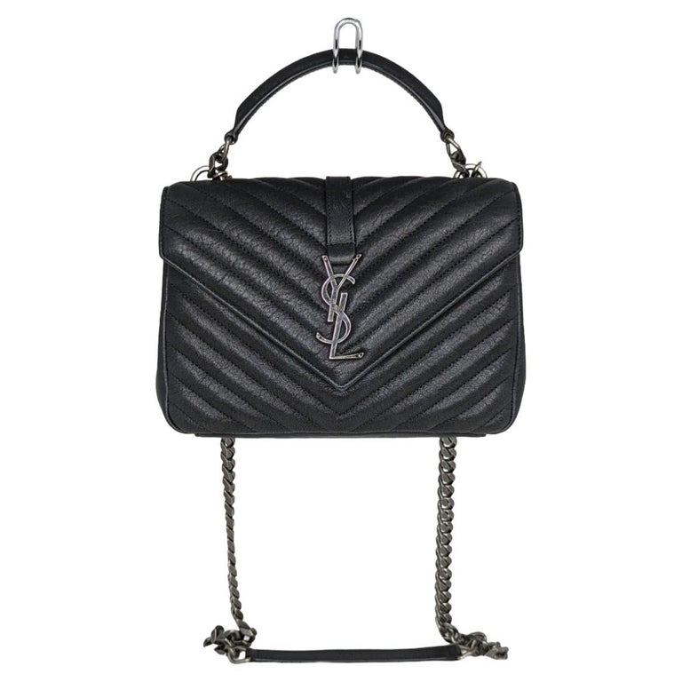 YSL Saint Laurent College Monogram Chevron Medium Bag at 1stDibs