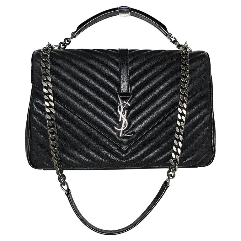 YSL Saint Laurent Monogram Matelassé Chevron Collège Flap at 1stDibs ...