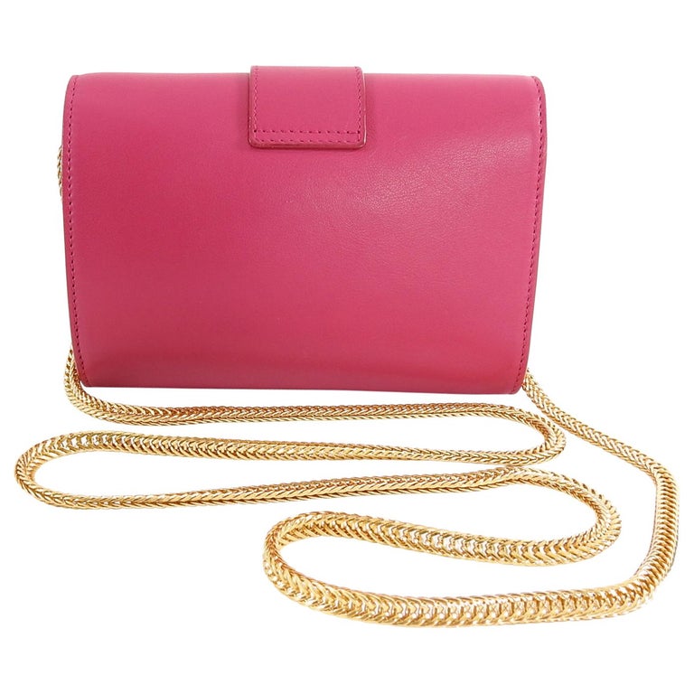 YSL Saint Laurent Pink Mini Sac Y Ligne Crossbody Bag at 1stDibs