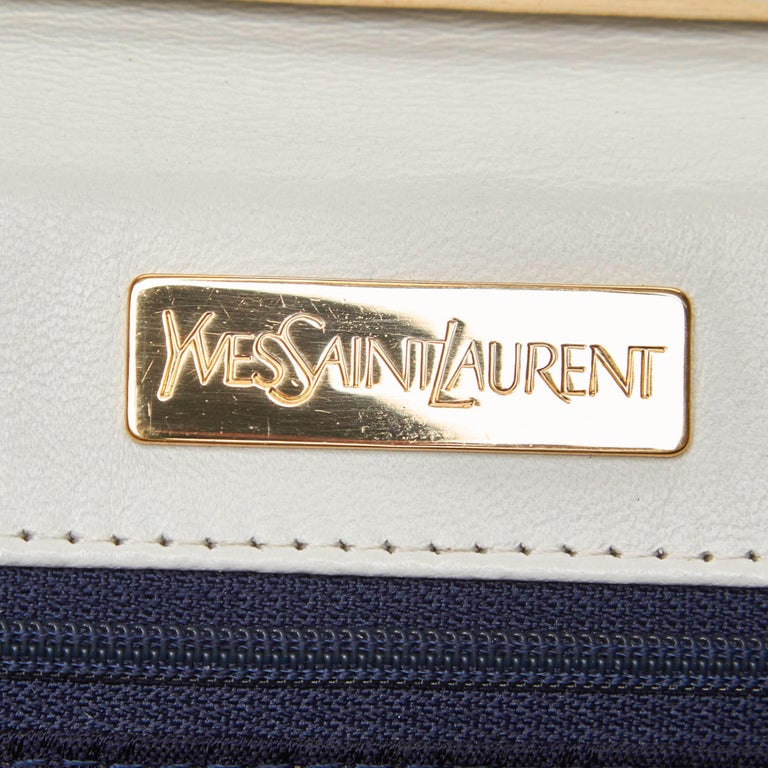 YSL White Leather Shoulder Bag France For Sale at 1stDibs